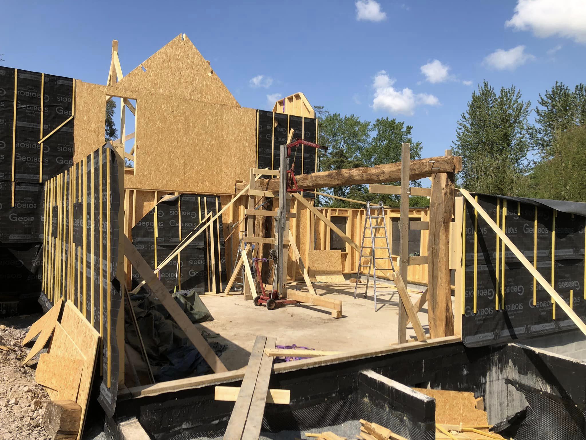 Réalisation maison en ossature bois et colombage Bernay en Normandie